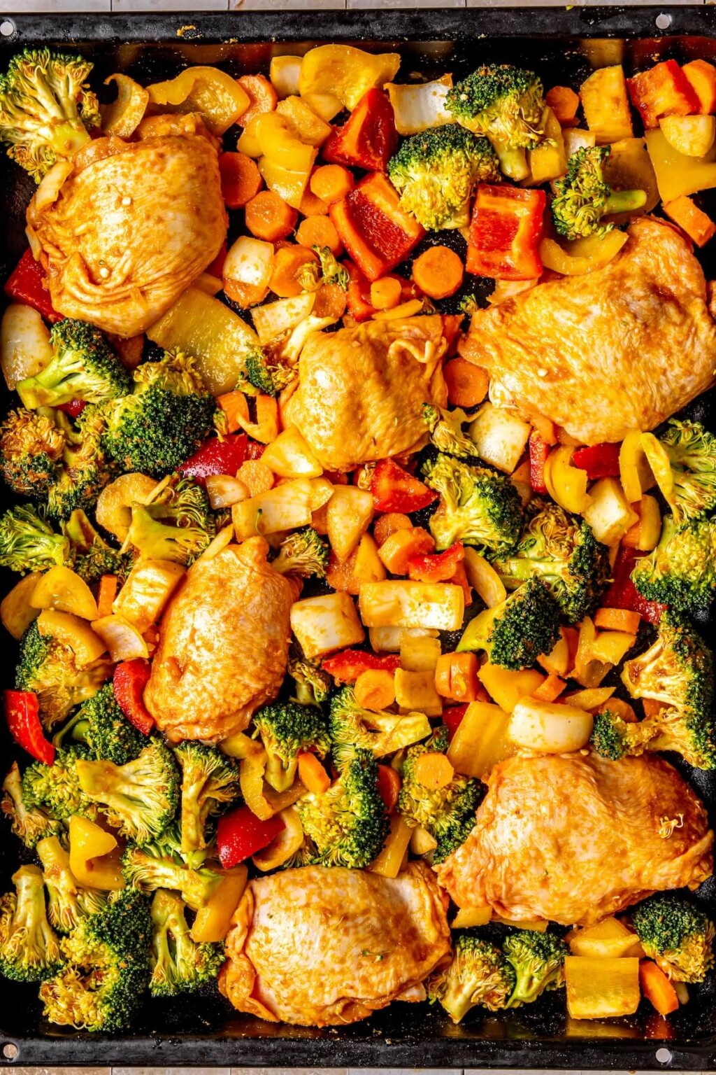 SHEET PAN CURRY CHICKEN AND VEGGIES