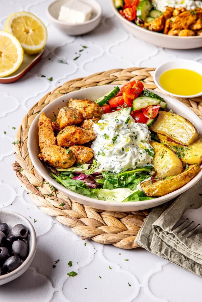 LOADED GREEK CHICKEN TZATZIKI BOWL