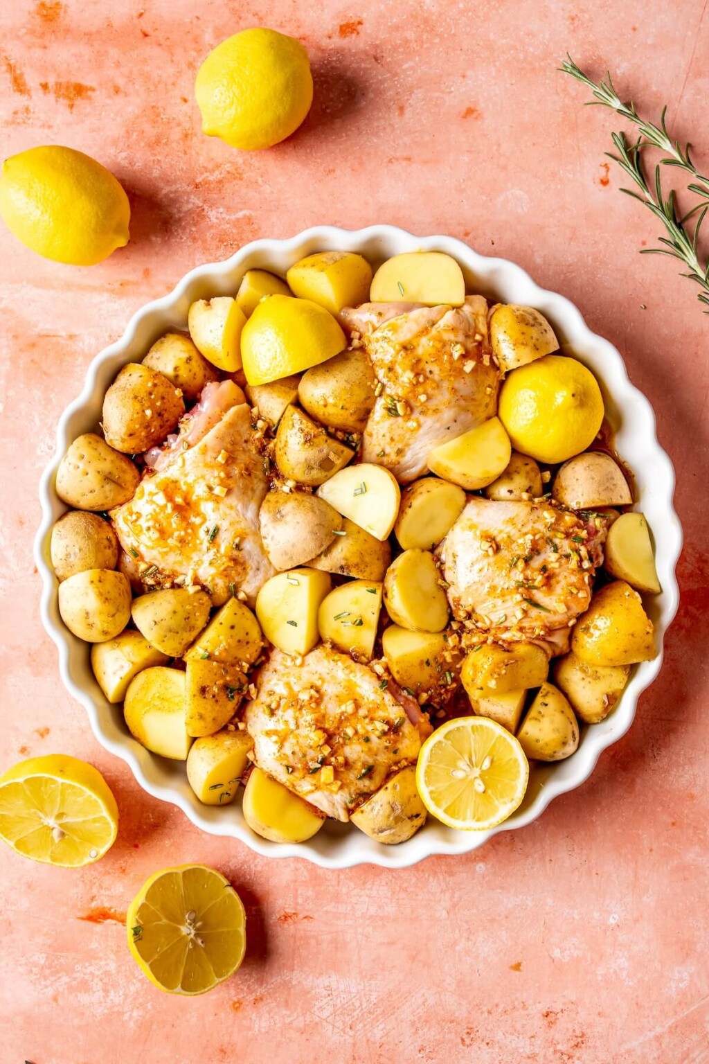 ONE-PAN ROASTED LEMON HERB CHICKEN AND POTATOES