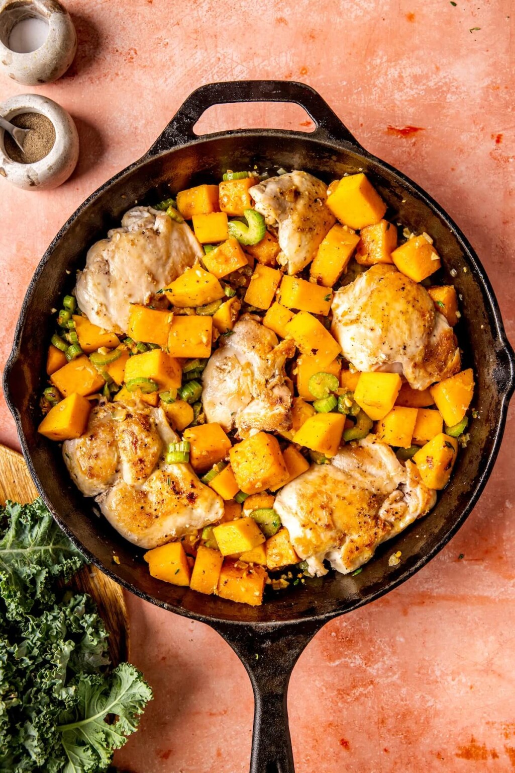 SKILLET CHICKEN AND BUTTERNUT SQUASH