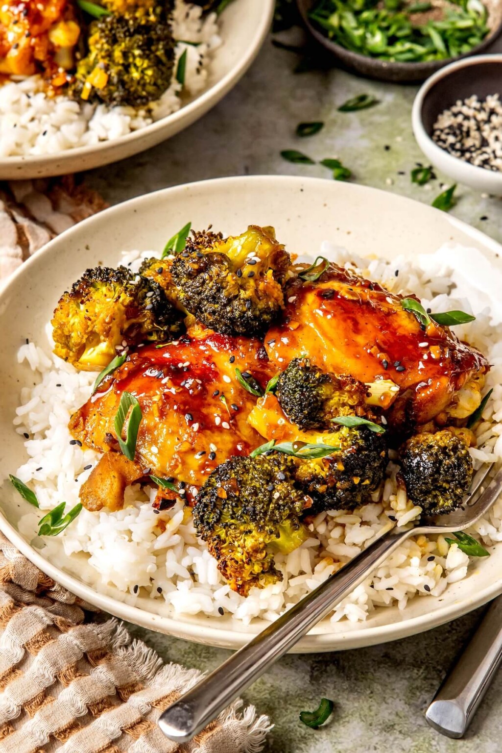 SAUCY BRAISED GINGER CHICKEN THIGHS AND BROCCOLI