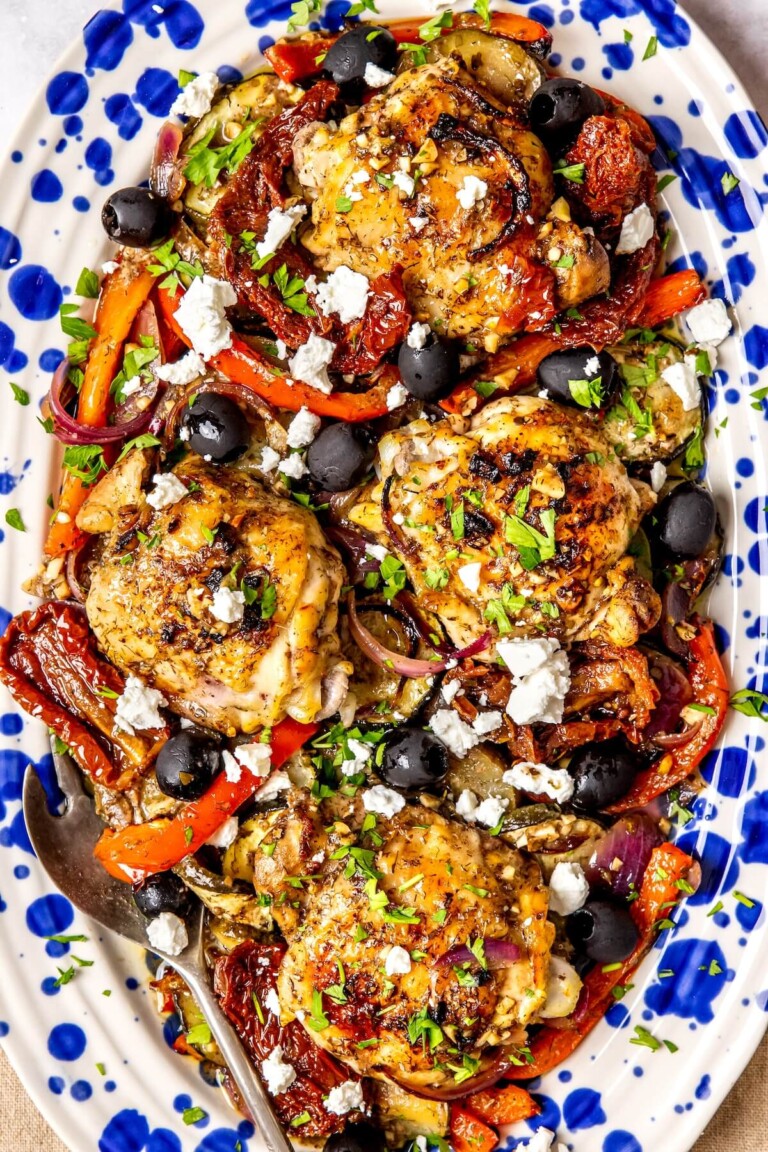 SHEET PAN GREEK CHICKEN AND VEGGIES