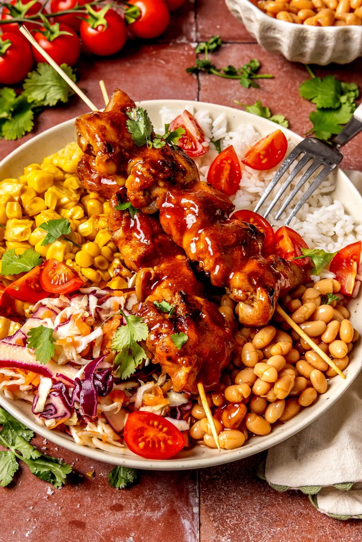 LOADED BARBEQUE CHICKEN BOWLS